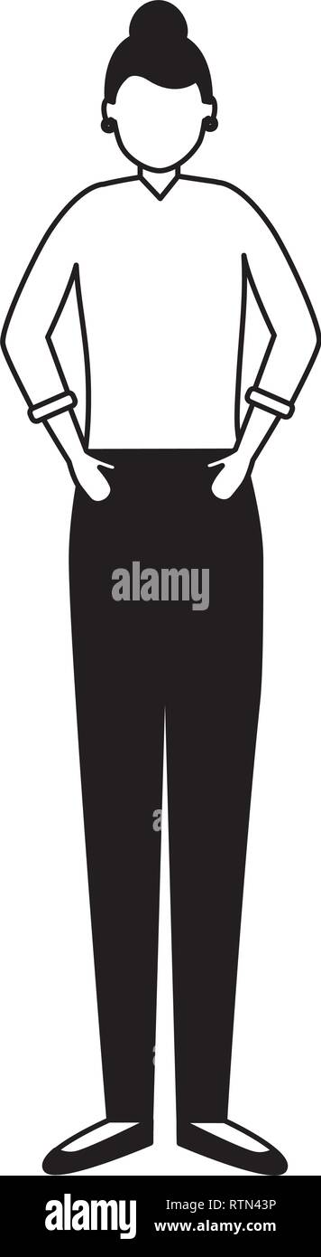 woman character standing Stock Vector Image & Art - Alamy