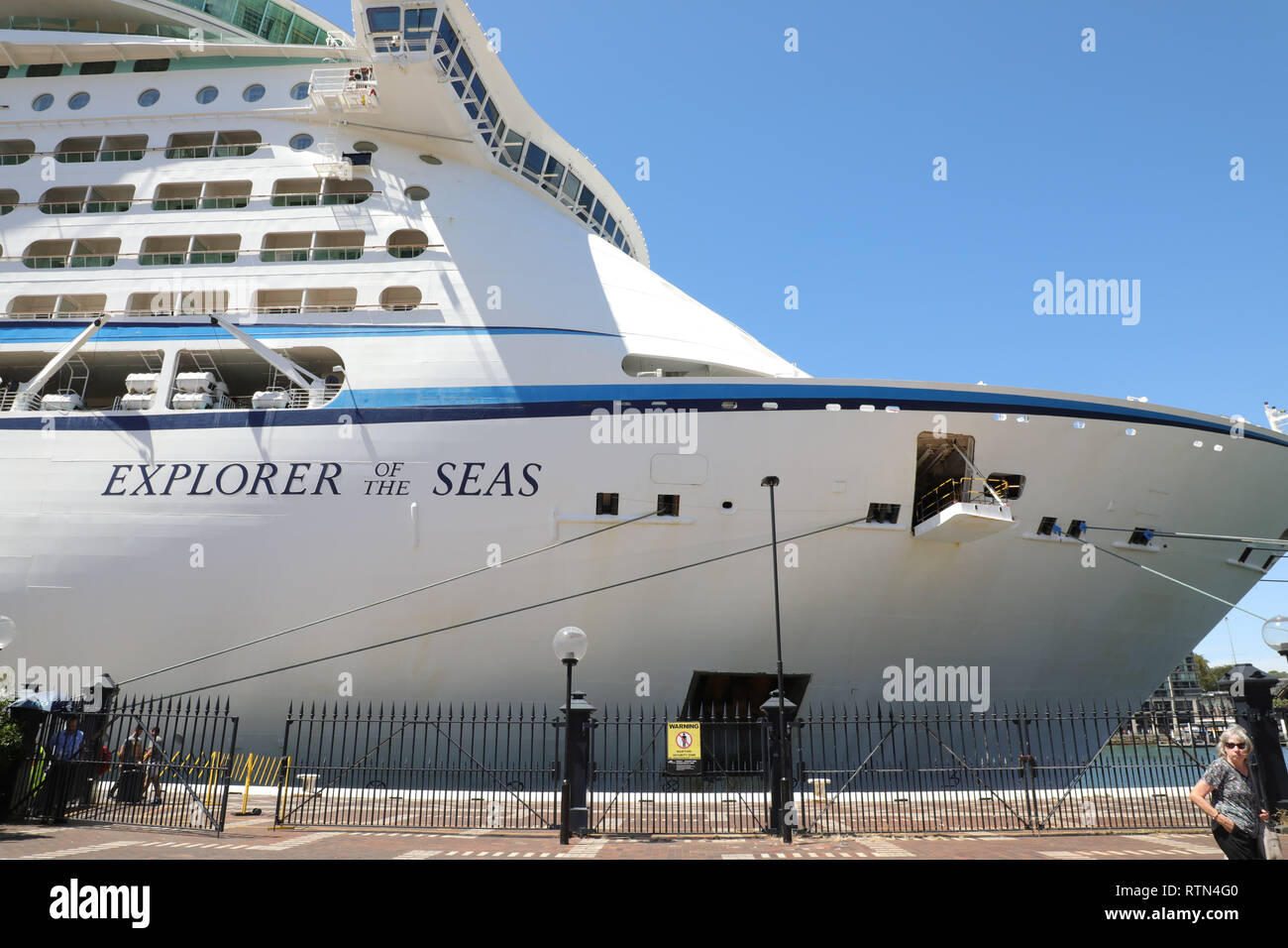 Explorer of the Seas cruise ship moored at the Overseas Passenger ...