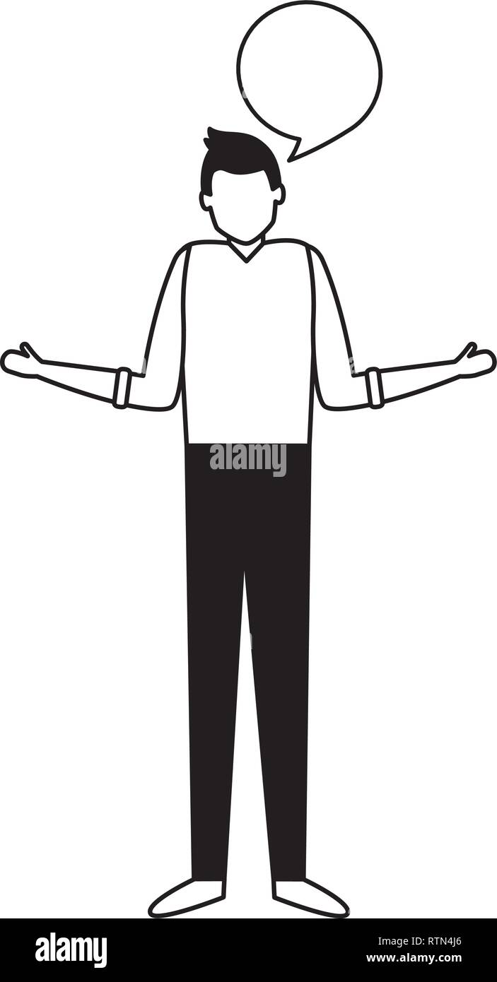 Man speech bubble vector holding casual hi-res stock photography and ...