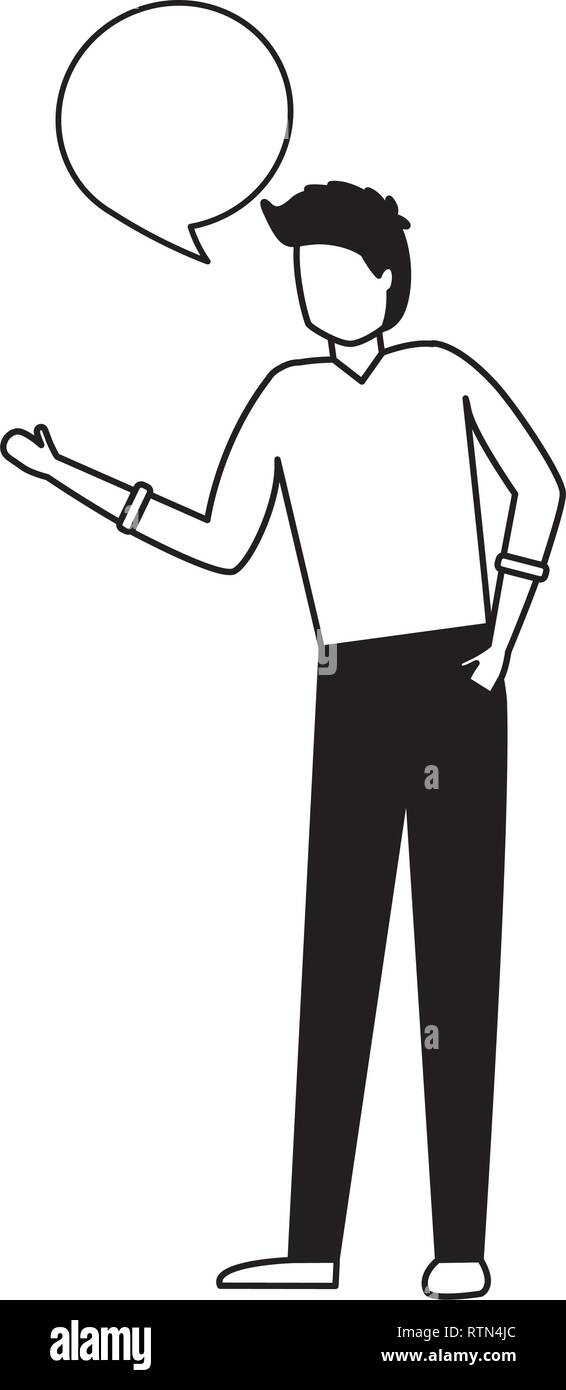 man standing speech bubble Stock Vector Image & Art - Alamy