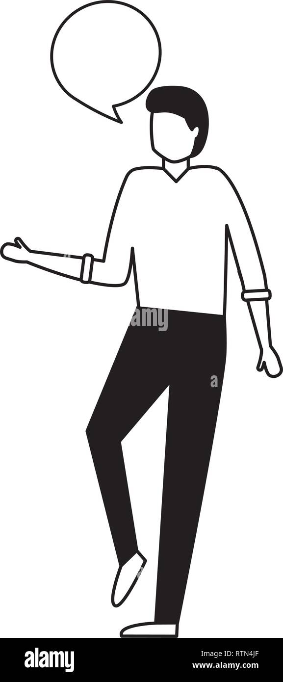 Man speech bubble vector holding casual hi-res stock photography and ...