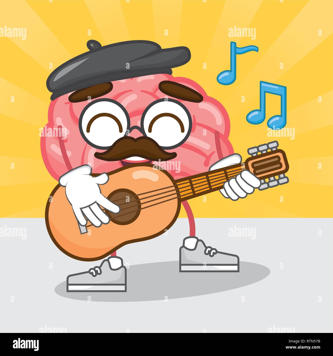 Music note brain hi-res stock photography and images - Alamy