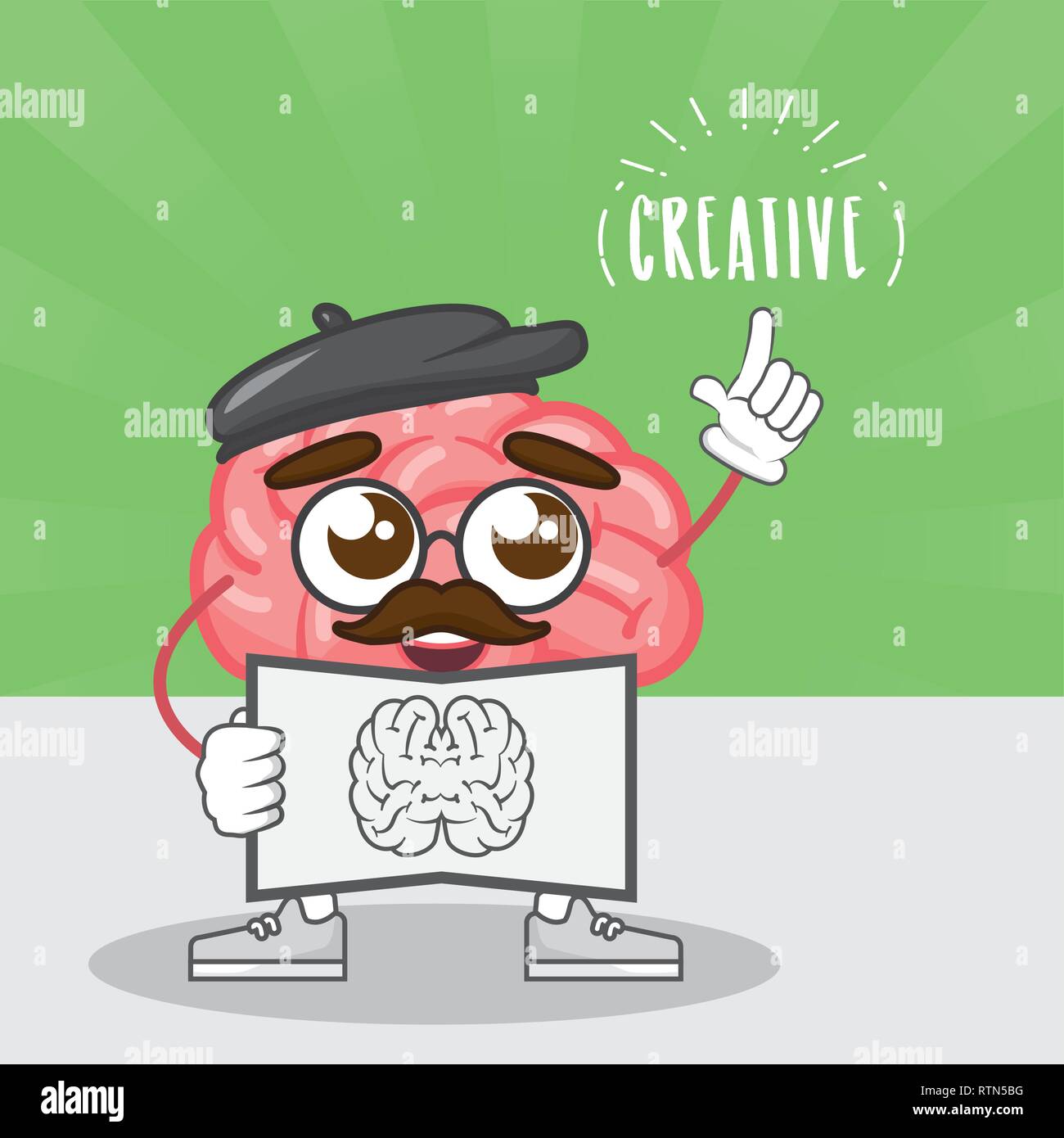 cartoon brain creativity Stock Vector Image & Art - Alamy