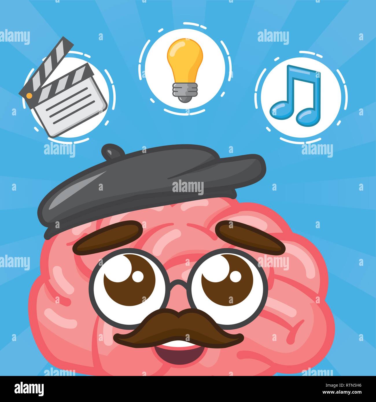 cartoon brain creativity Stock Vector Image & Art - Alamy