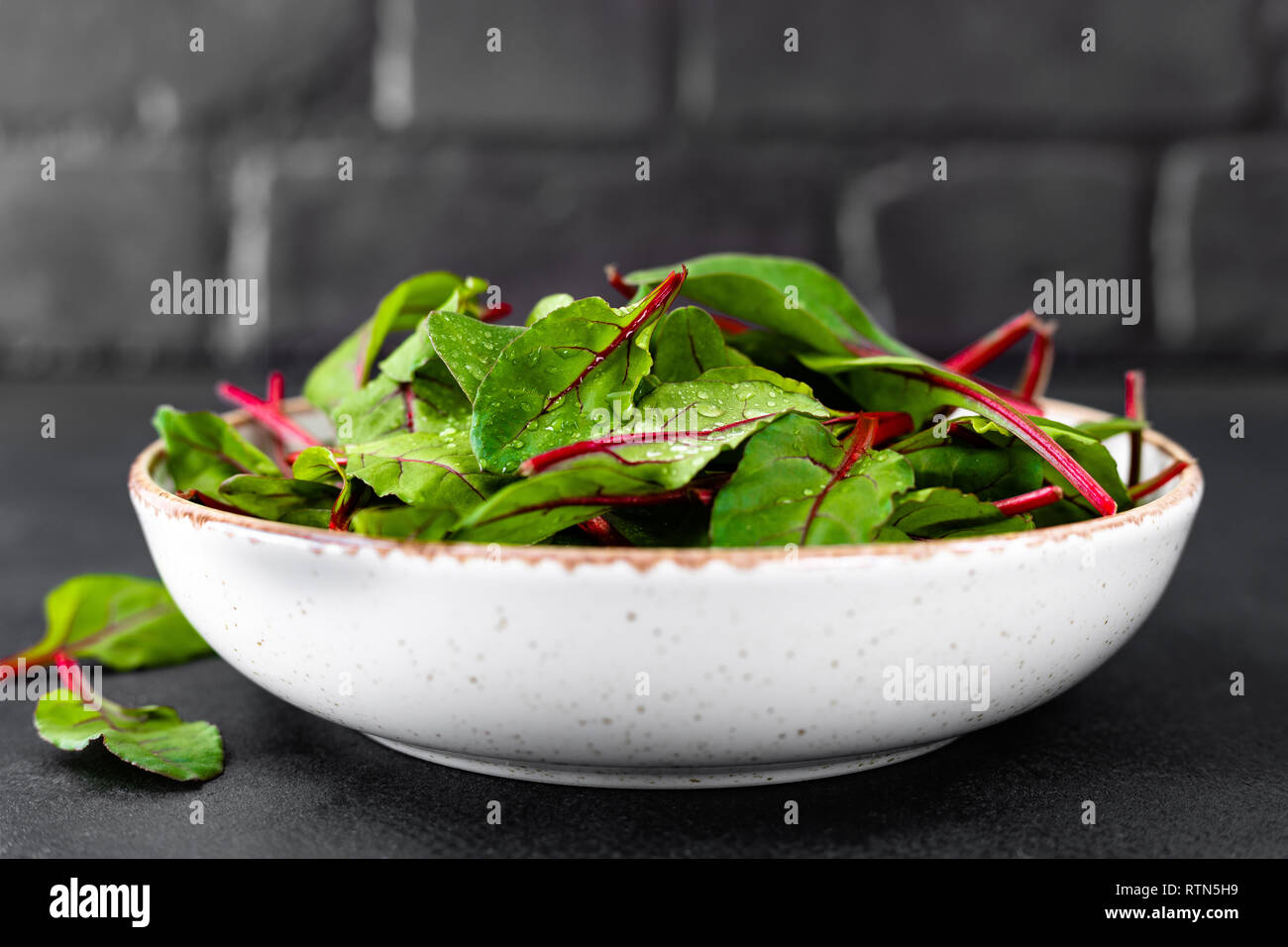 Swiss chard leaves salad hi-res stock photography and images - Alamy