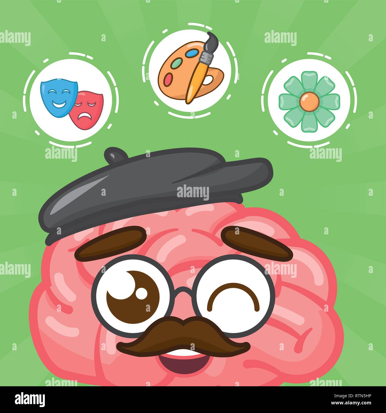 cartoon brain creativity Stock Vector Image & Art - Alamy