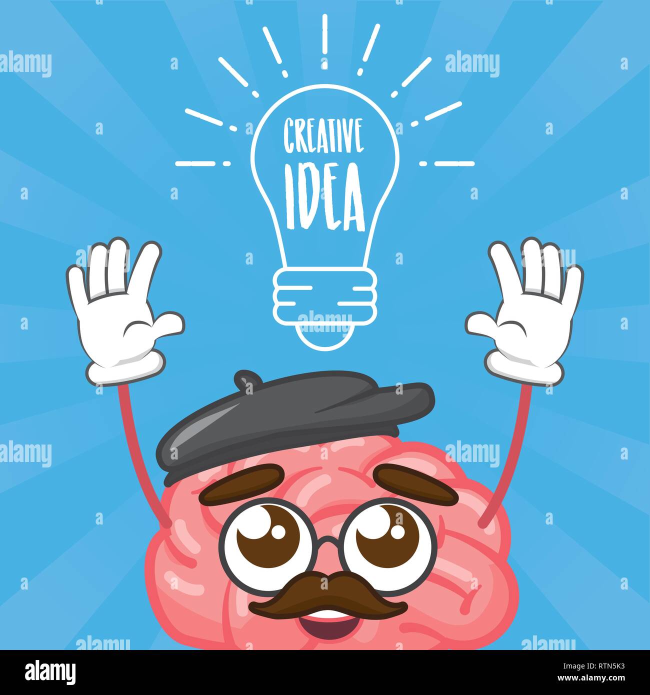 cartoon brain creativity Stock Vector Image & Art - Alamy