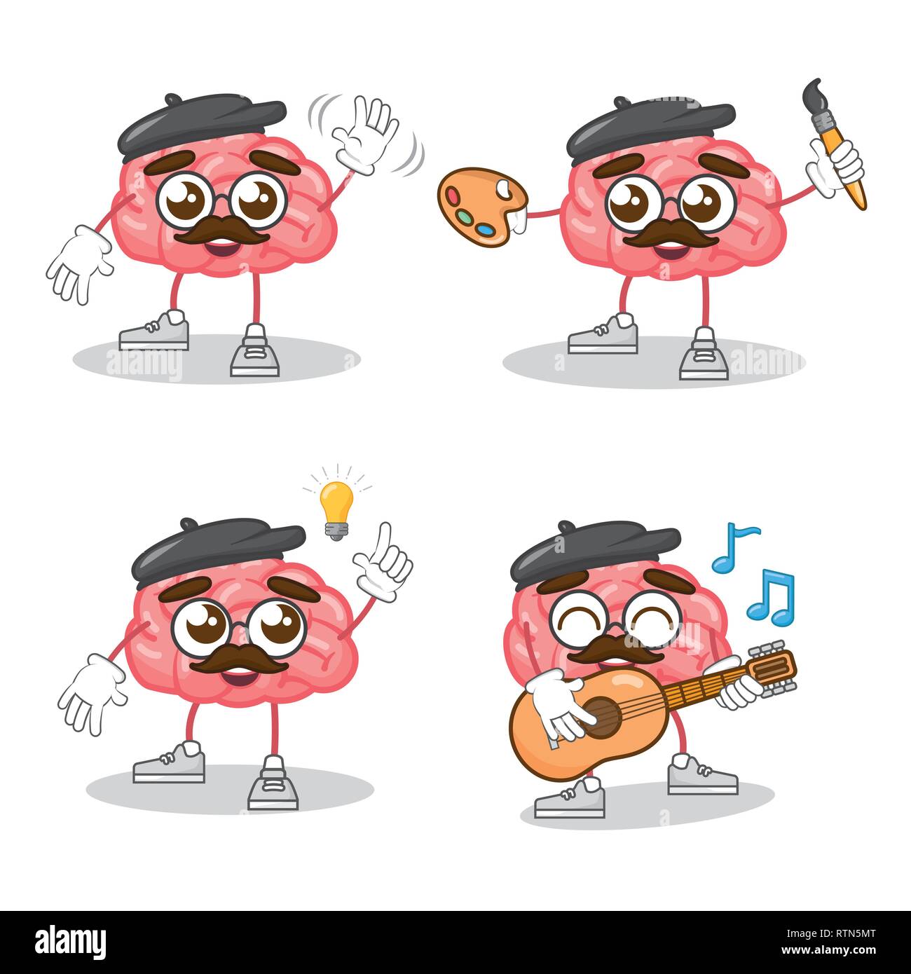 cartoon brain creativity Stock Vector Image & Art - Alamy