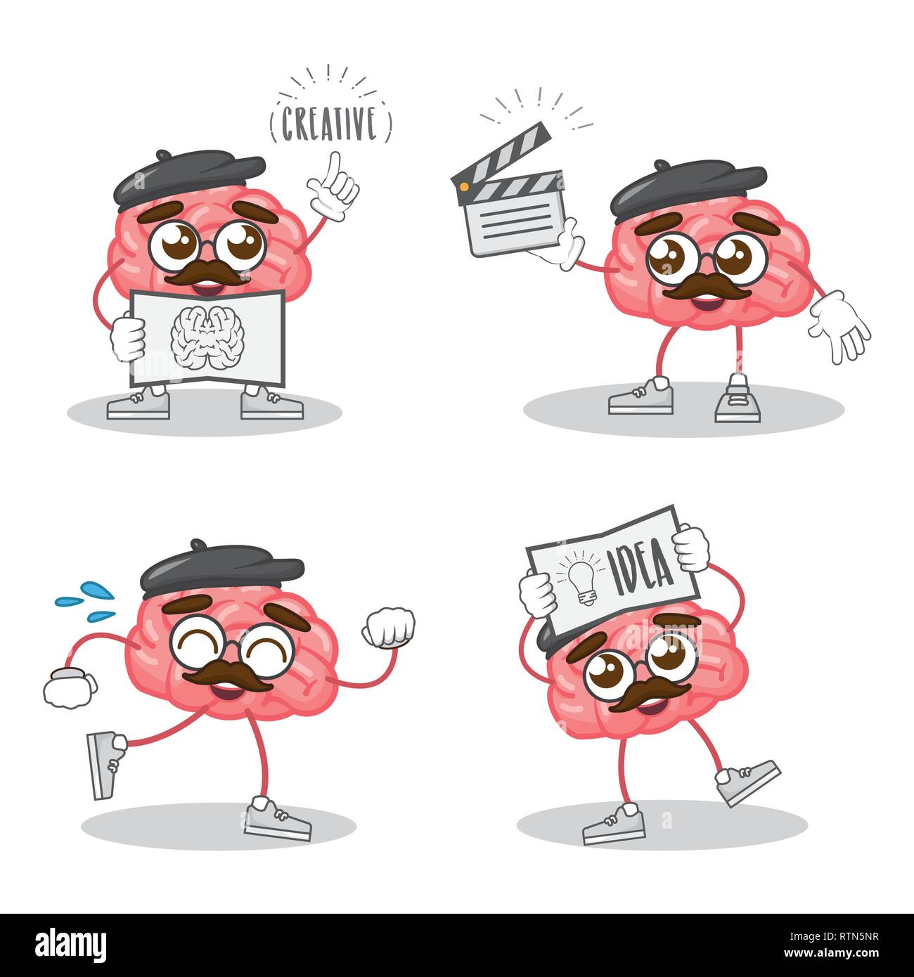 cartoon brain creativity Stock Vector Image & Art - Alamy