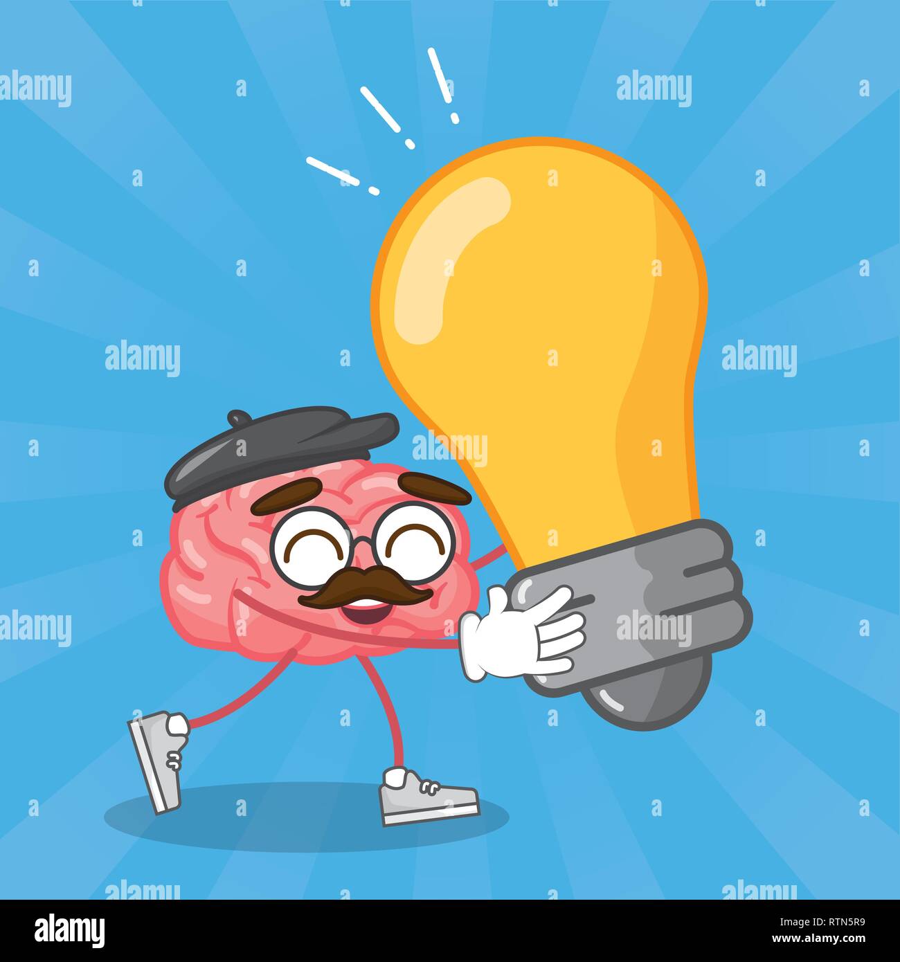 cartoon brain creativity Stock Vector Image & Art - Alamy