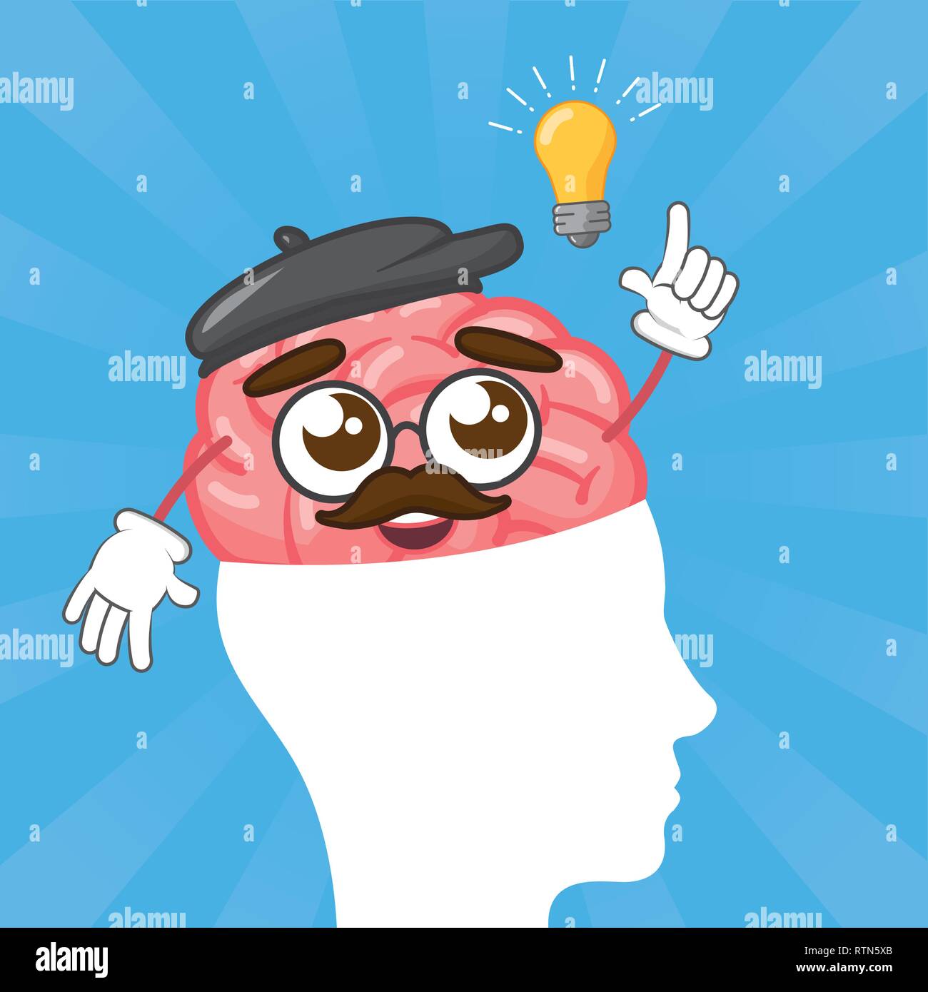 cartoon brain creativity Stock Vector Image & Art - Alamy