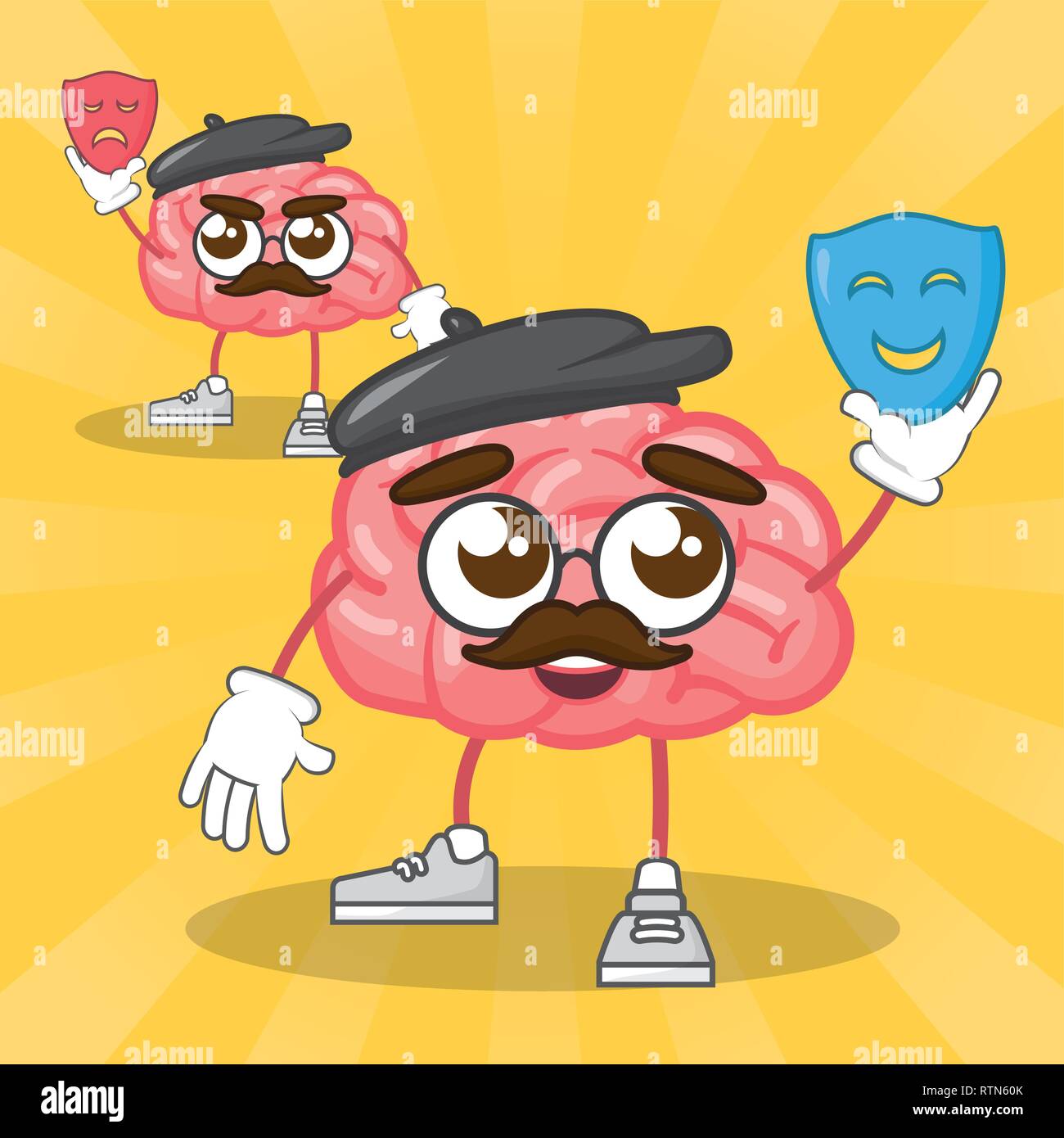 cartoon brain creativity Stock Vector Image & Art - Alamy