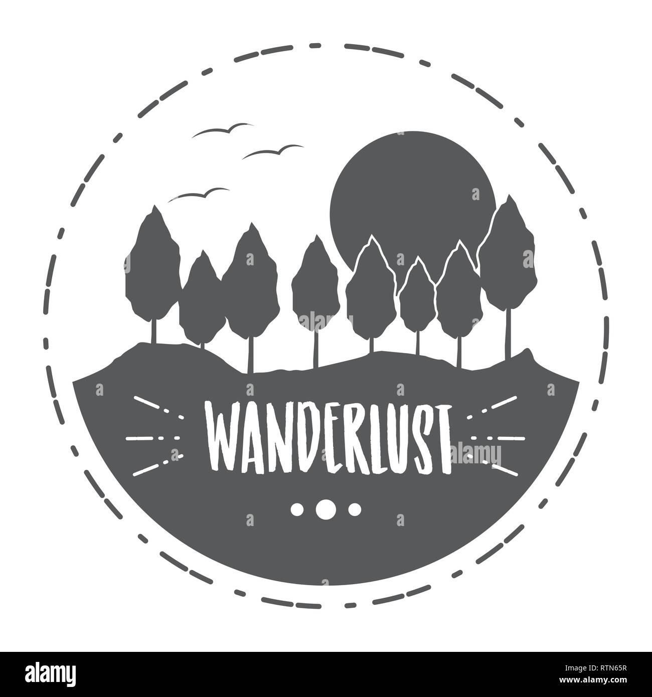 wanderlust landscape design Stock Vector Image & Art - Alamy