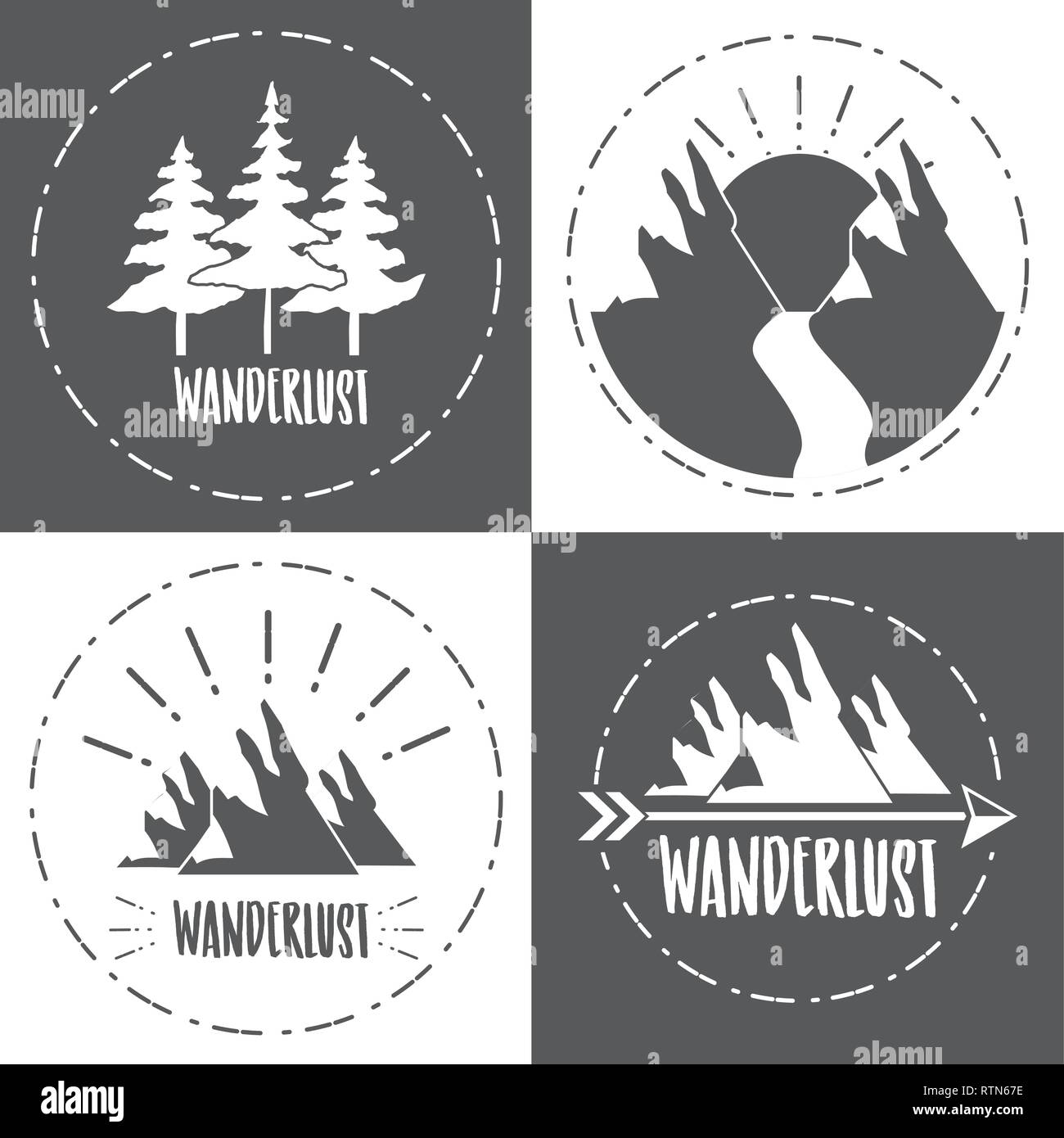 wanderlust landscape design Stock Vector Image & Art - Alamy