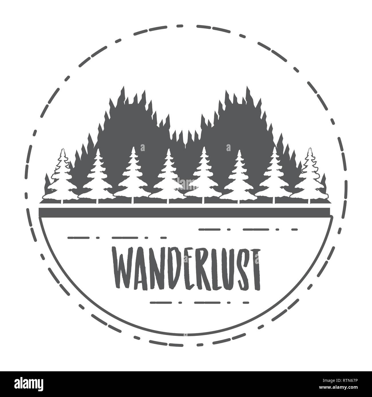 wanderlust landscape design Stock Vector Image & Art - Alamy