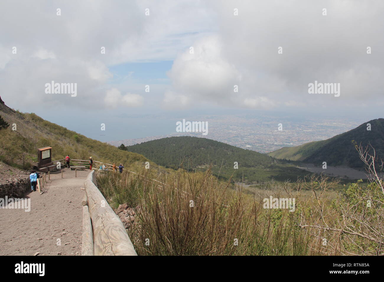 Vesuvius, Italy - May 23, 2016: Vesuvius, a walk to Vesuvius is an ...