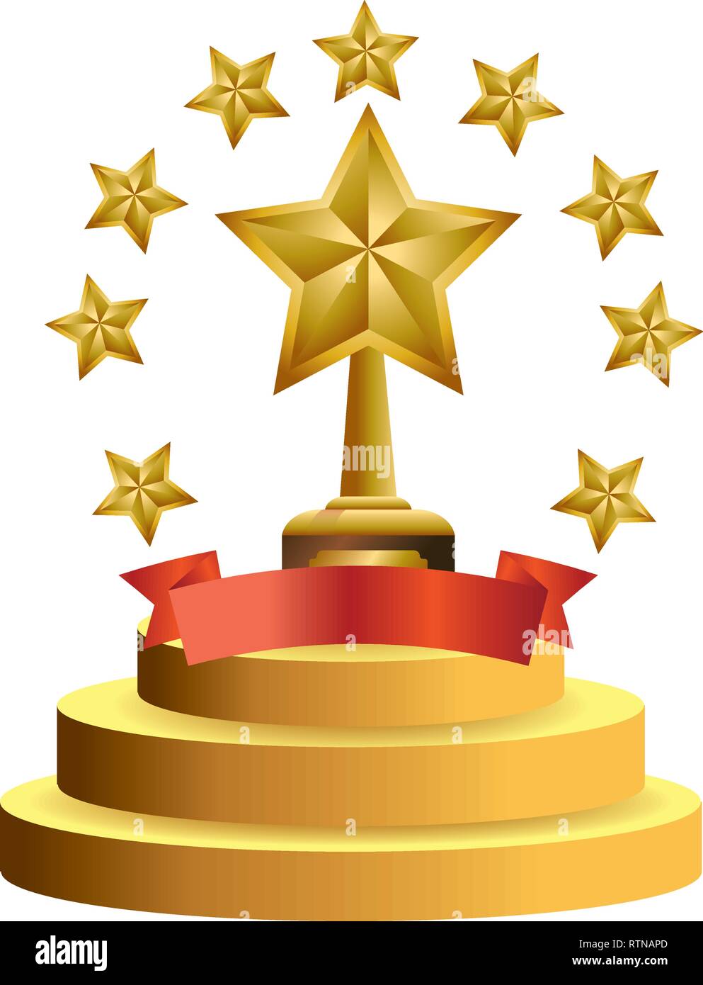 Trophy cup with stars Stock Vector Image & Art - Alamy