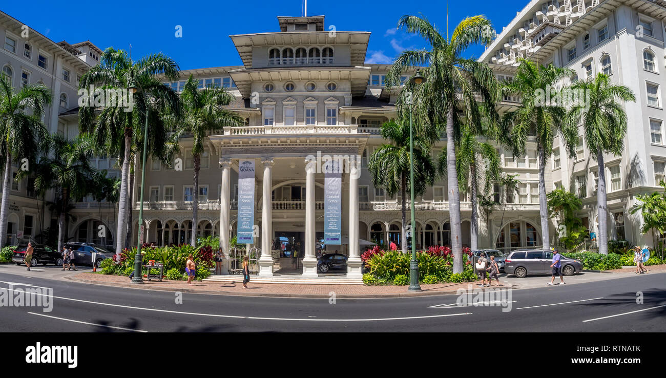 Moana hotel waikiki oahu hawaii hi-res stock photography and images - Alamy