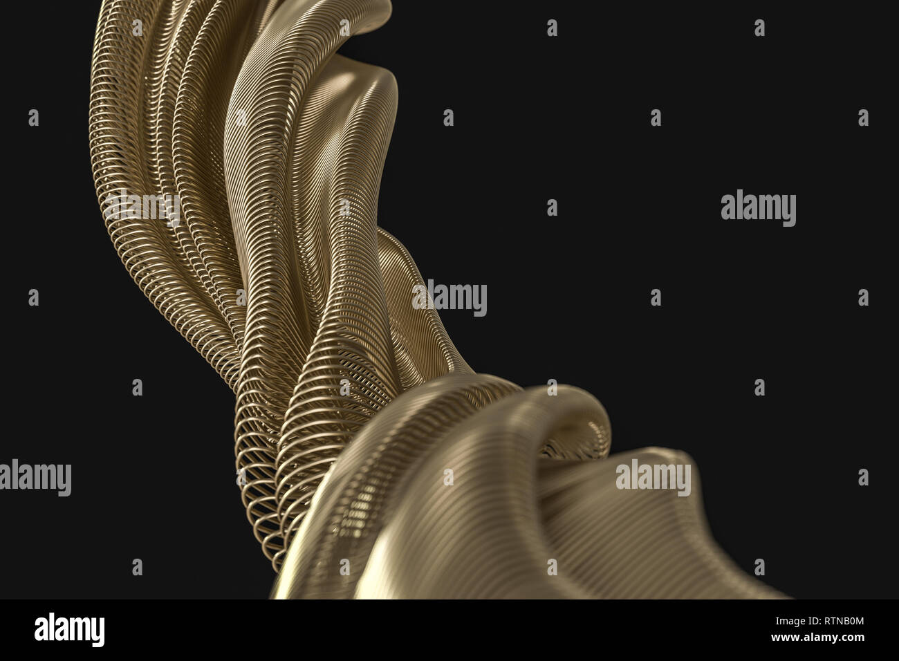 3d rendering, golden metalic surface and graphic design background ...