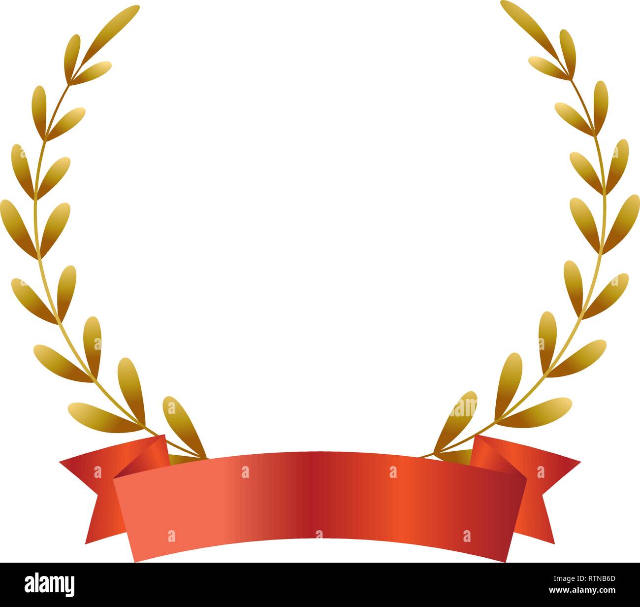 Wreath with blank ribbon banner Stock Vector Image & Art - Alamy