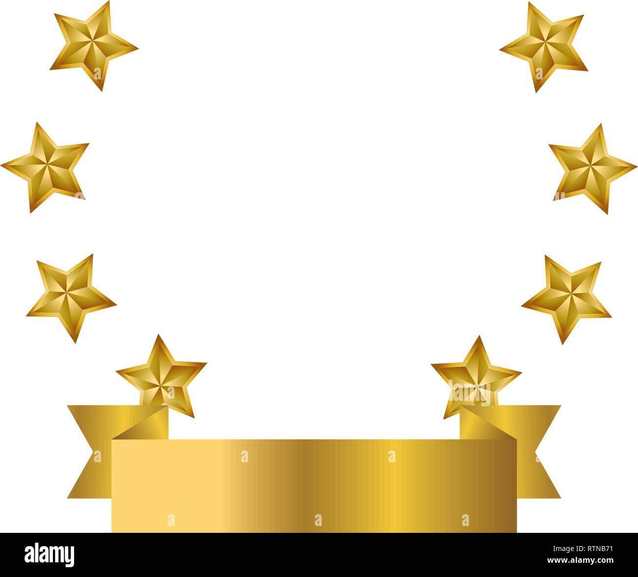 blank ribbon banner with stars Stock Vector Image & Art - Alamy