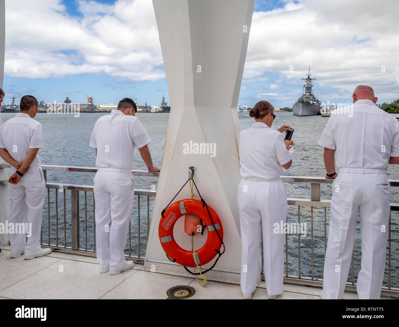 The USS Arizona Memorial on August 5, 2016 in Pearl Harbor, USA ...