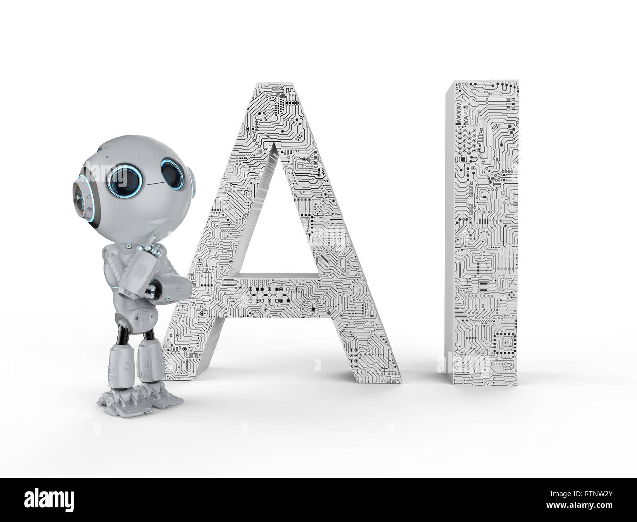 Humanoid robot cyborg in Cut Out Stock Images & Pictures - Alamy