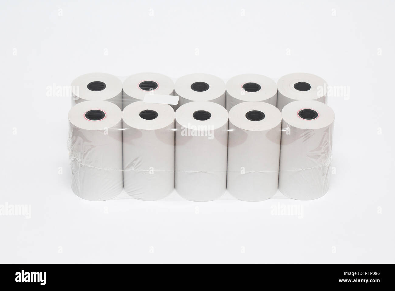 Roll of cash register tape isolated on soft gray background.High resolution photo Stock Photo ...