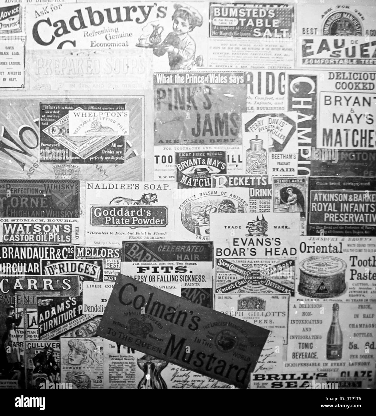 Victorian advertising hoarding Stock Photo - Alamy