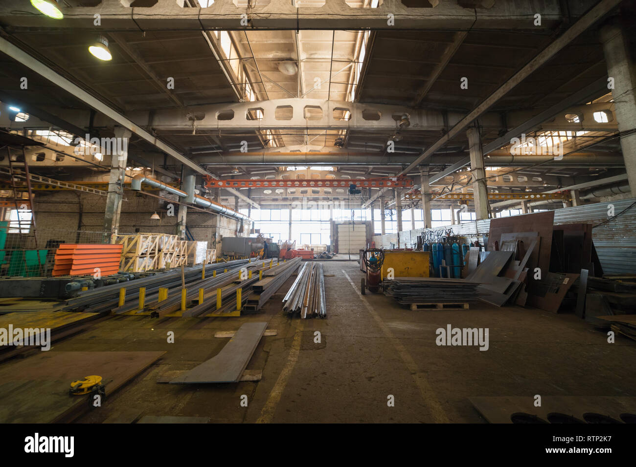 Industrial concept. An overview on construction site inside the ...