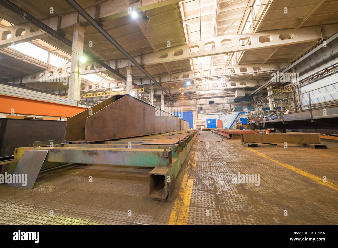 Industrial concept. An overview on construction site inside the ...