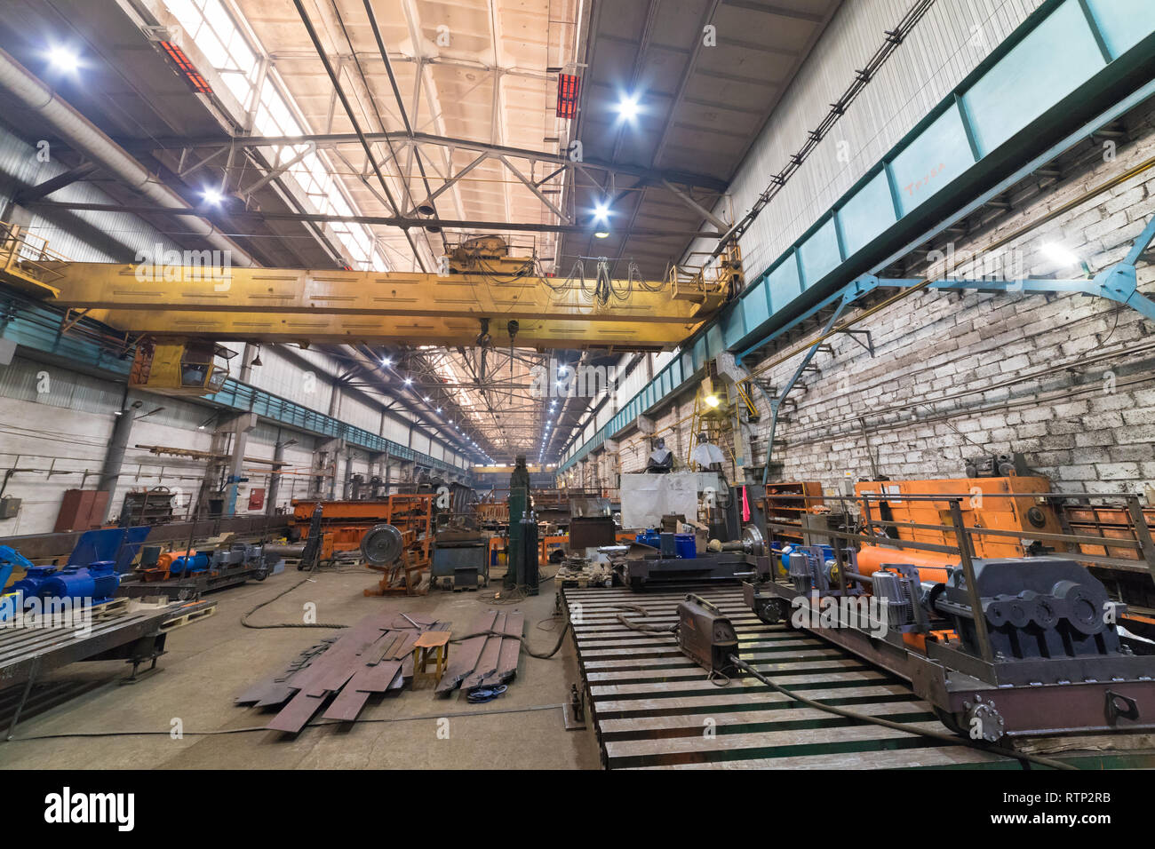 Industrial concept. An overview on construction site inside the ...