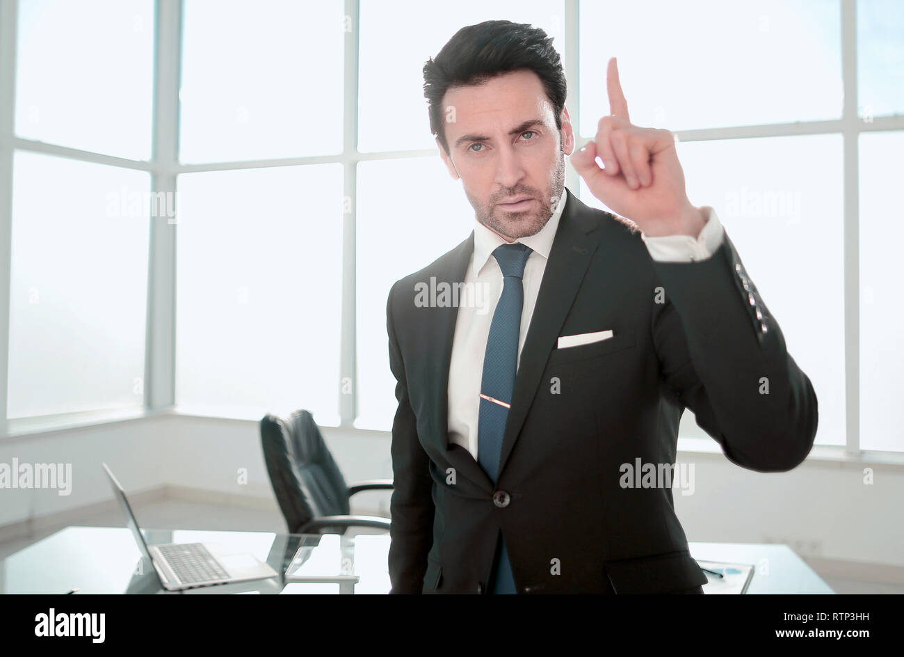 responsible businessman standing near his Desk Stock Photo - Alamy responsible businessman standing near his Desk Stock Photo - Alamy