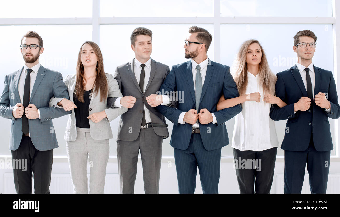 portrait of a close-knit business team Stock Photo - Alamy