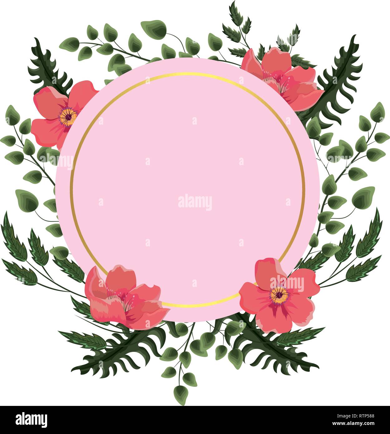 Spring floral frame Stock Vector Image & Art - Alamy