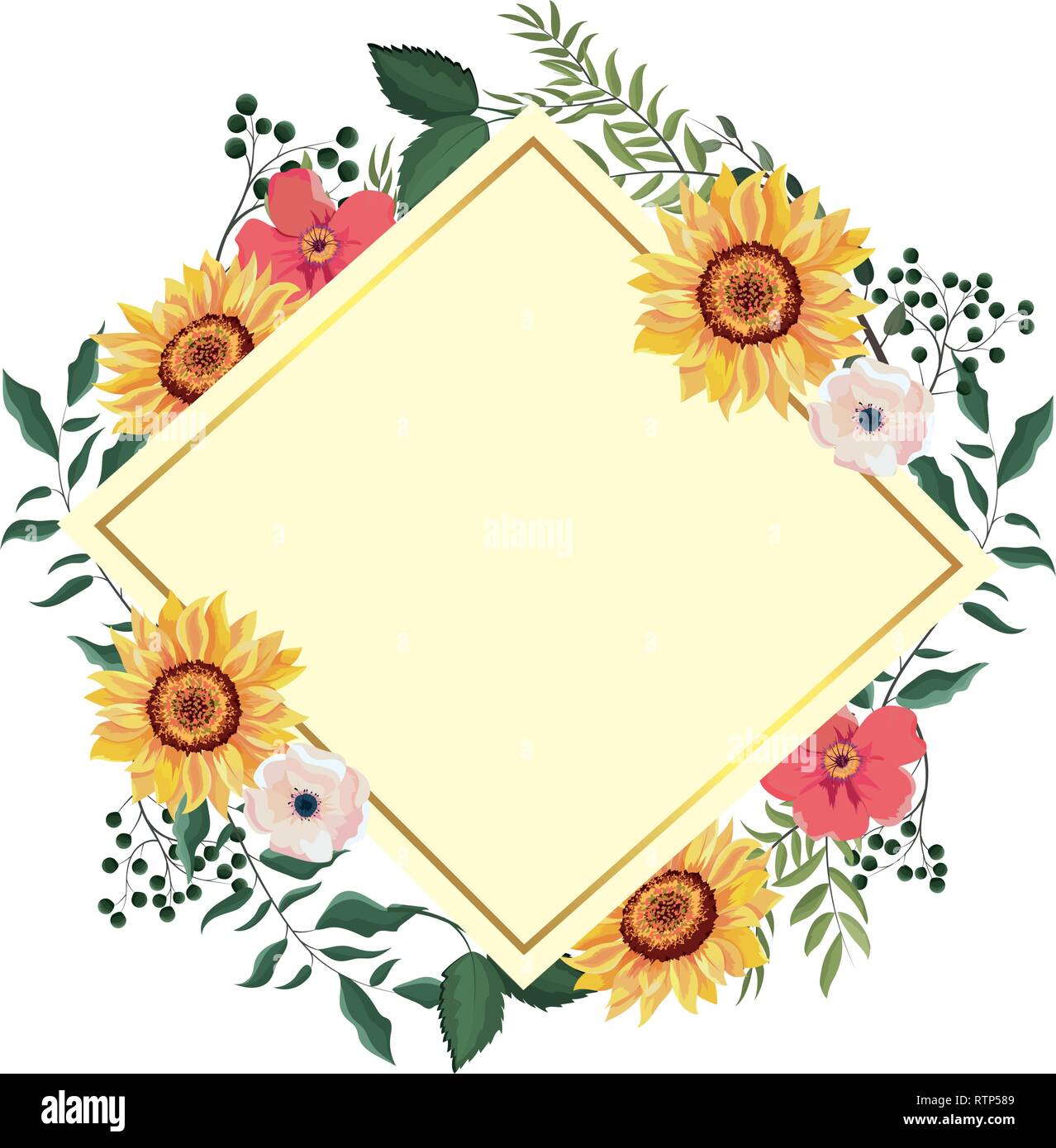 Spring floral frame Stock Vector Image & Art - Alamy