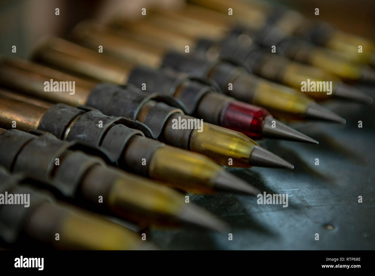 M2 Browning .50 Cal. machine gun rounds used by Marines with Weapons ...