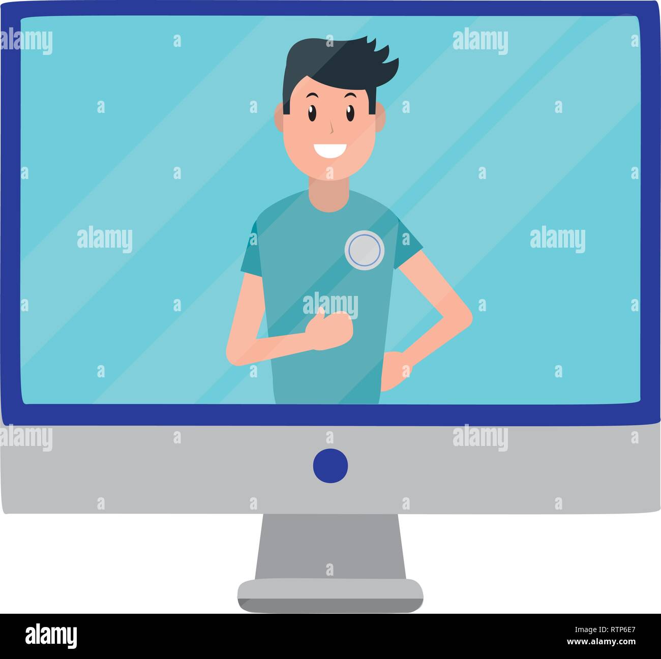 technology computer screen cartoon Stock Vector Image & Art - Alamy