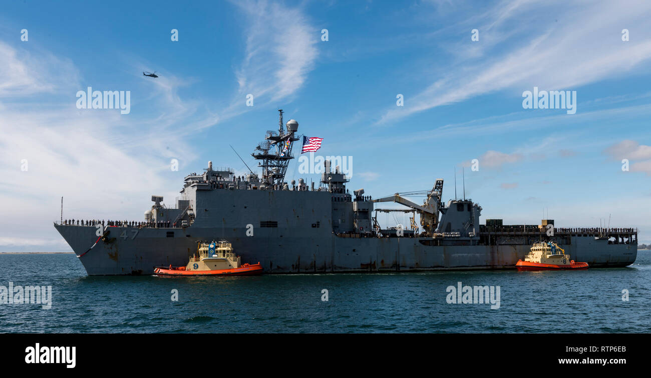 190301-N-LN093-1012 SAN DIEGO (Mar. 1, 2019) Whidbey Island-class ...