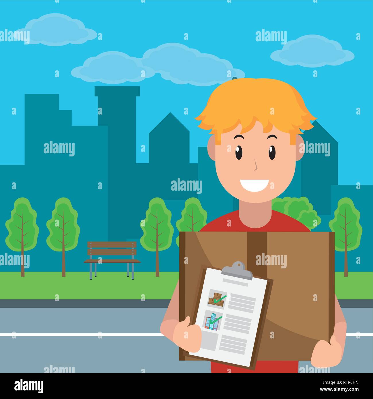 delivery service cartoon Stock Vector Image & Art - Alamy