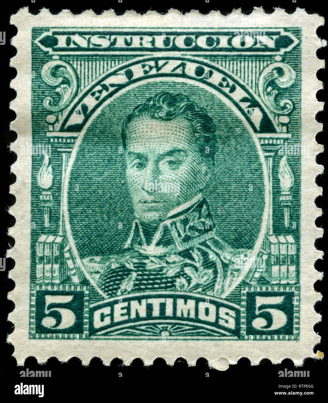 Postage stamp from Venezuela in the Instruccion series issued in 1904 ...