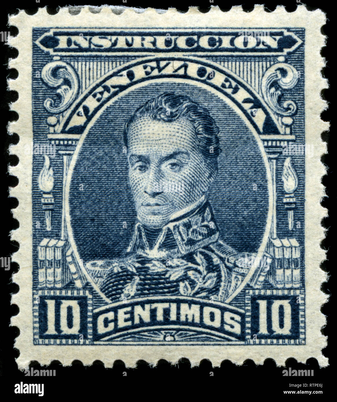 Postage stamp from Venezuela in the Instruccion series issued in 1904 ...