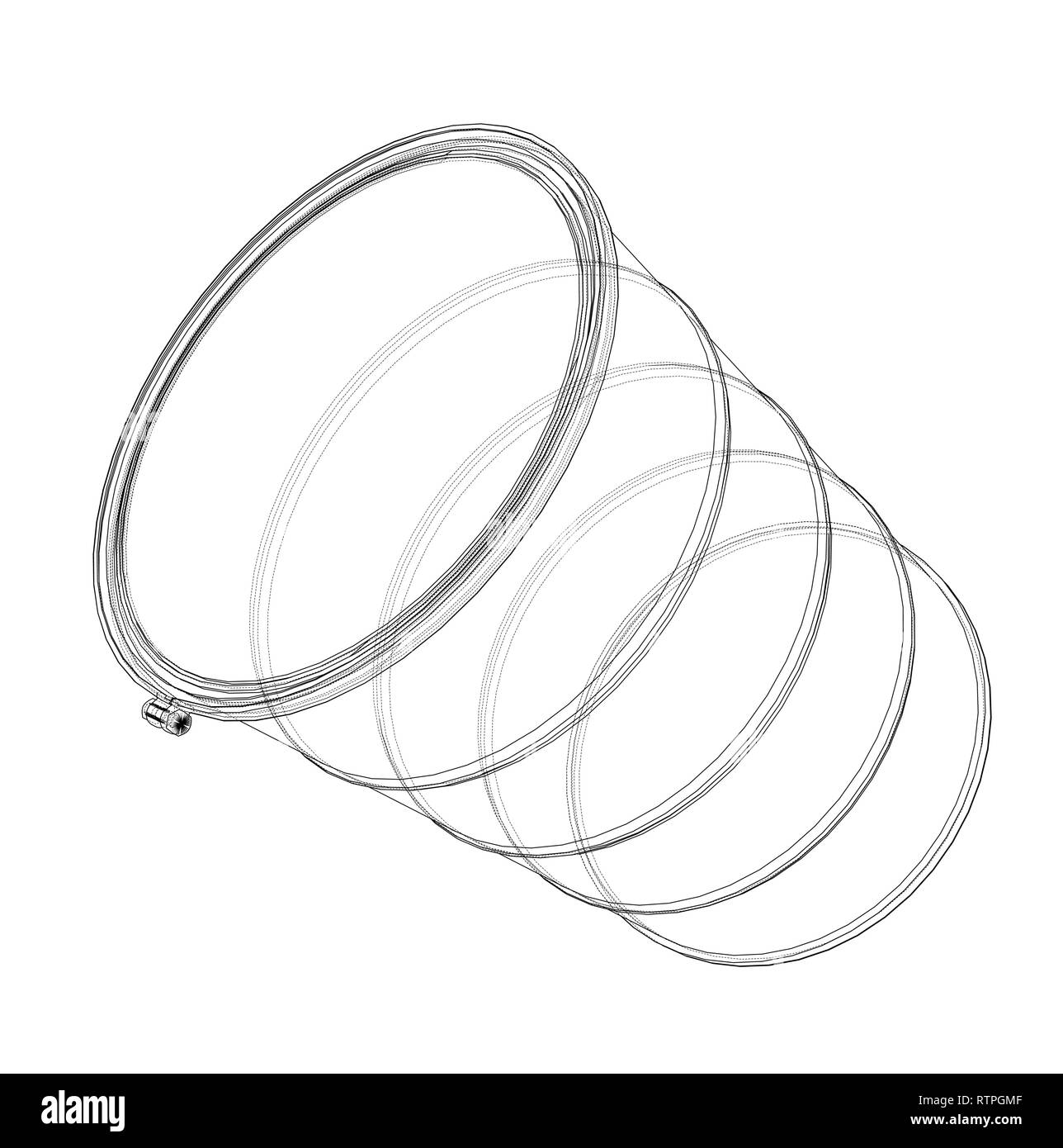 Vector illustration oil barrel Black and White Stock Photos & Images ...