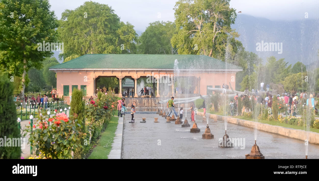 Shalimar Bagh, Mughal garden, January 10 2019: Inside view of Shalimar ...