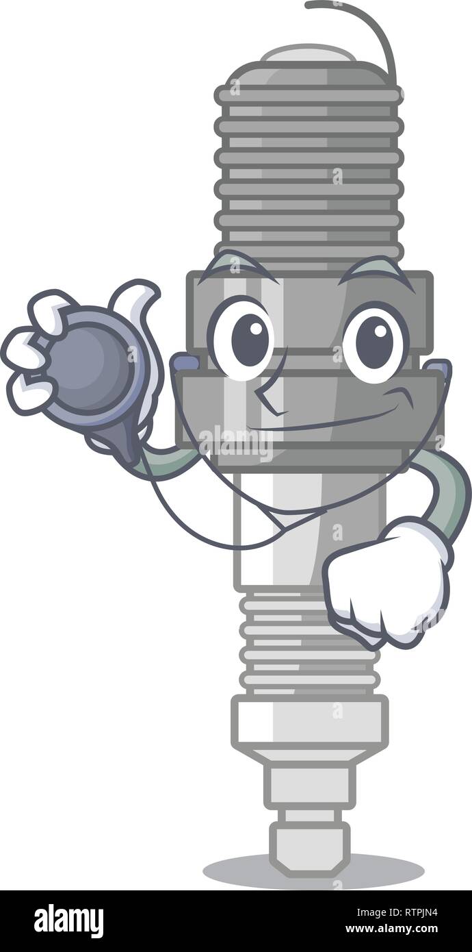 Doctor spark plug in the character shape Stock Vector Image & Art - Alamy