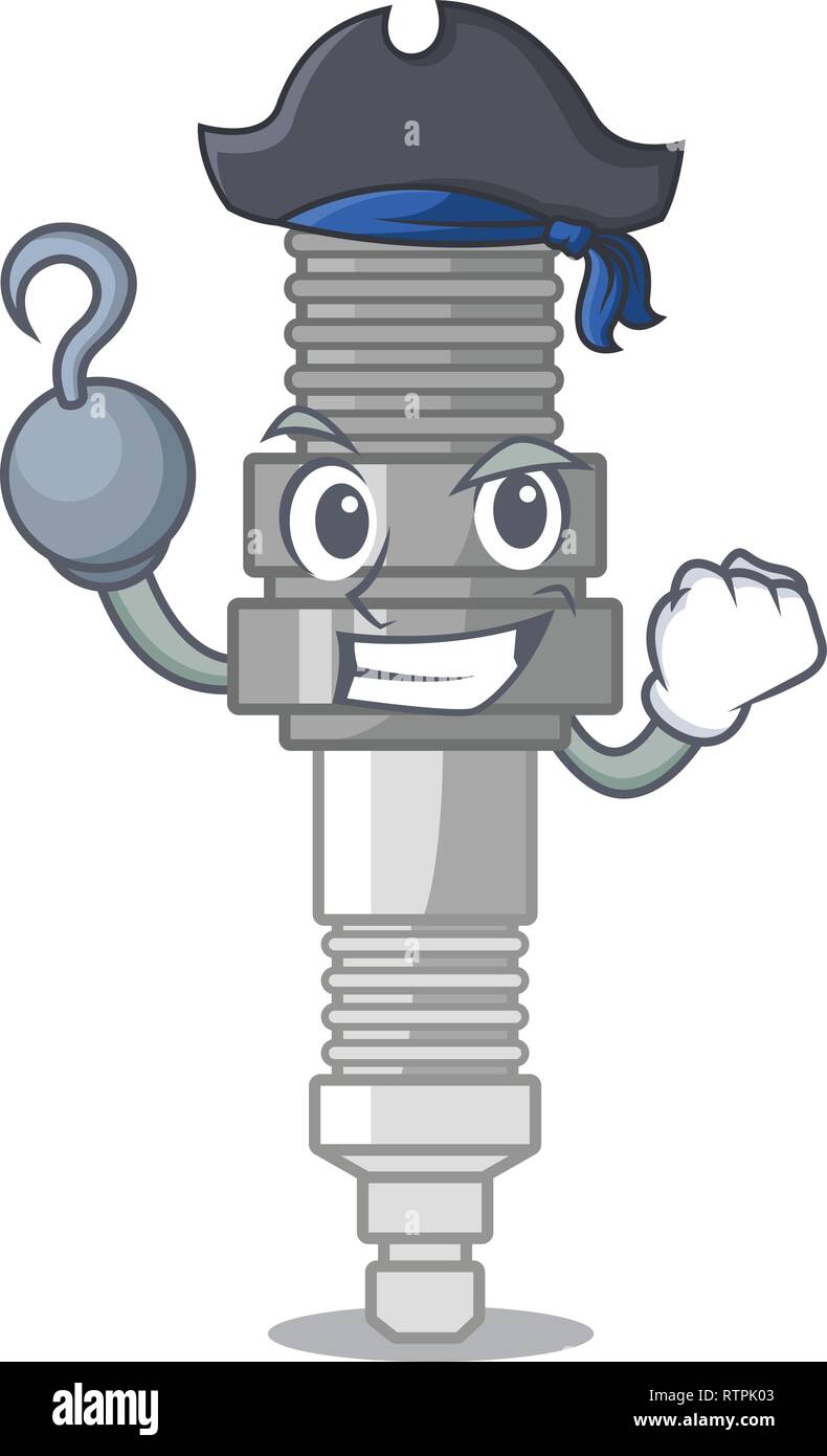 Pirate spark plug in the character shape Stock Vector Image & Art - Alamy