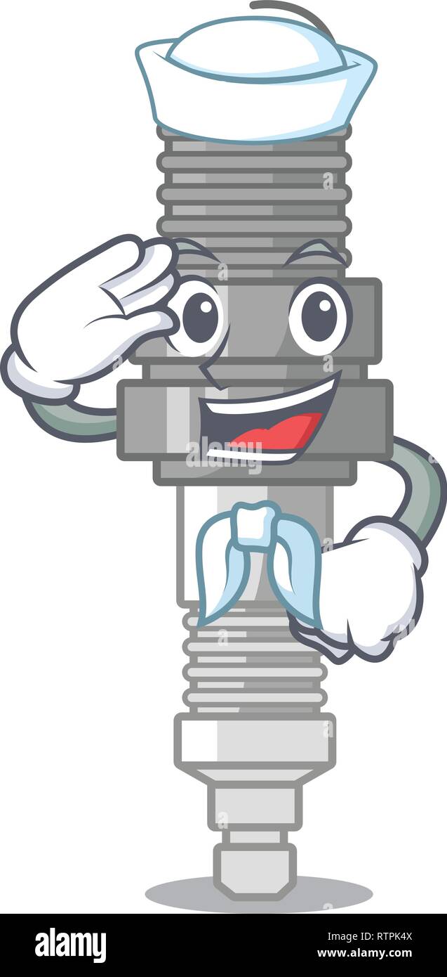 Sailor spark plug in the character shape Stock Vector Image & Art - Alamy
