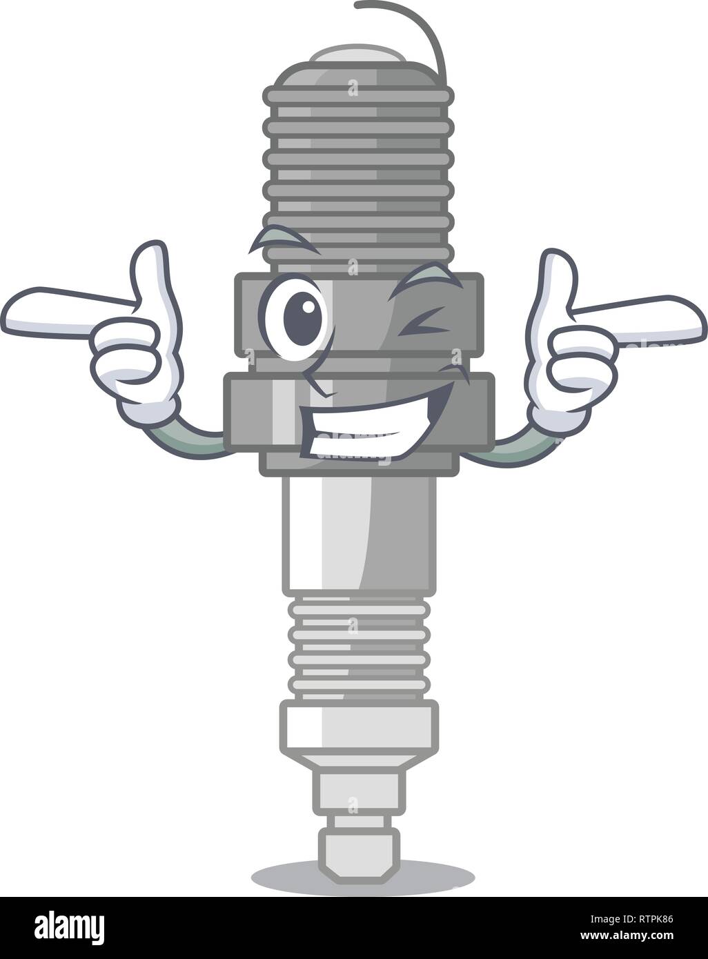 Wink spark plug in a cartoon box Stock Vector Image & Art - Alamy
