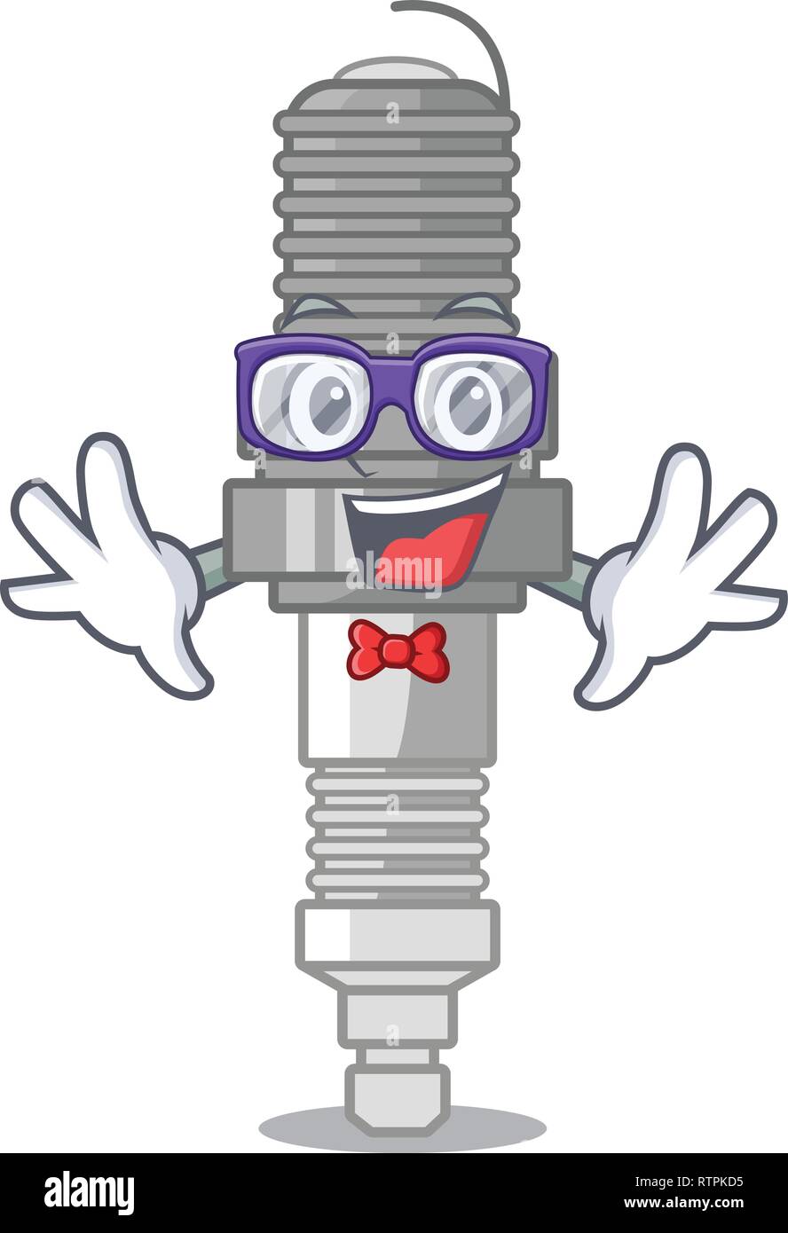 Geek spark plug in a cartoon box Stock Vector Image & Art - Alamy