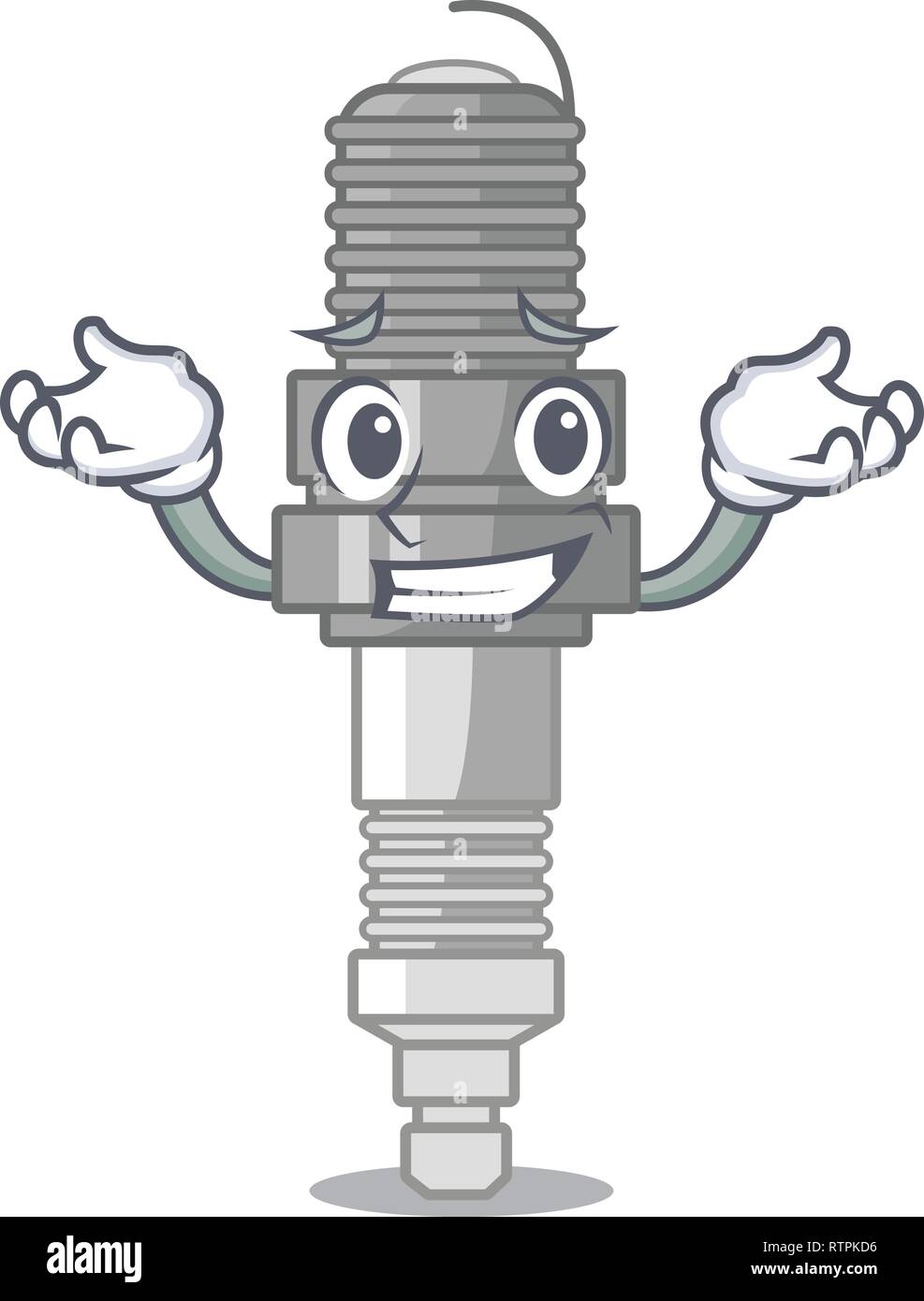 Grinning spark plug in a cartoon box Stock Vector Image & Art - Alamy